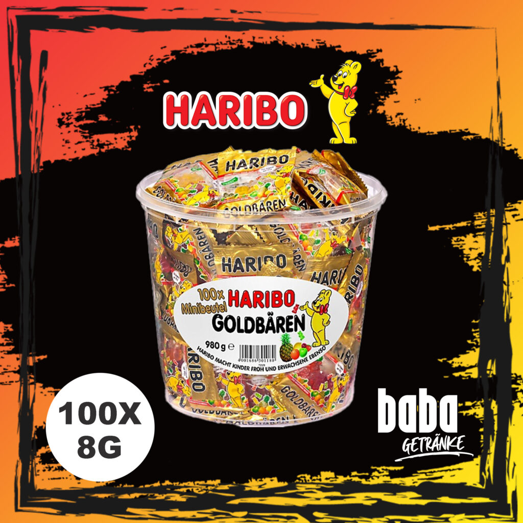 Haribo Goldbären Minis - 100x8g - Baba Getränke