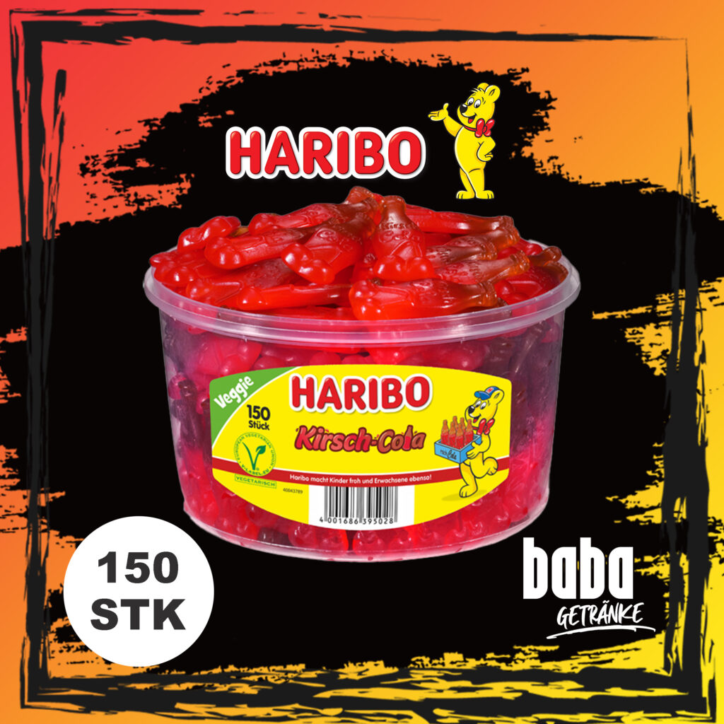 Haribo Kirsch-Cola Veggi-150 Stk. - Baba Getränke