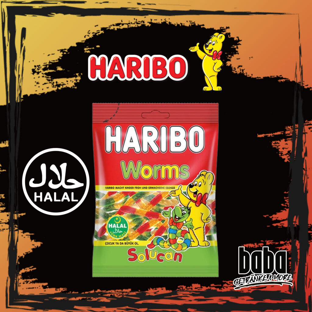 Haribo HALAL Worms/Solucan - 100g - Baba Getränke